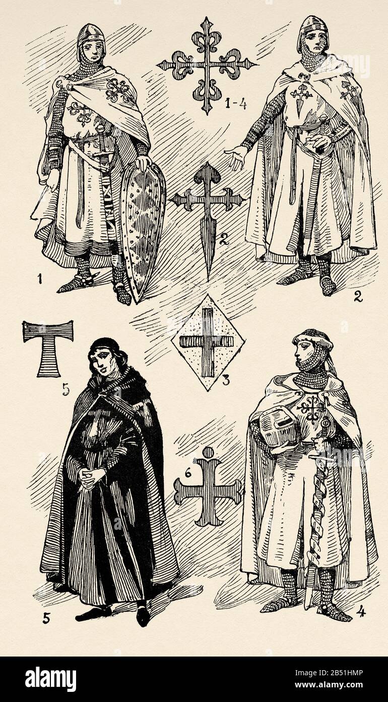 Moyen Âge. Les ordres militaires. Santiago, Insigne Des Chevaliers De ...