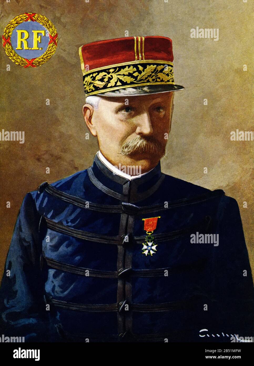 Portrait couleur de Philippe Pétain (1856 - 1951) était général et chef ...