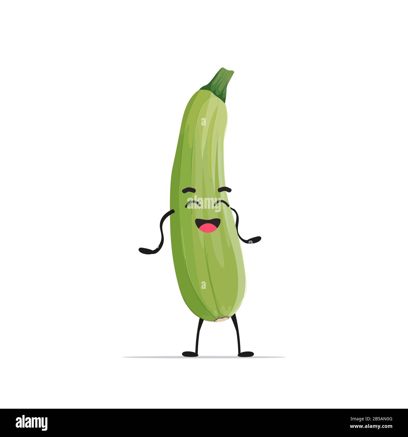 mignon zucchini personnage dessin animé mascotte légumes saine ...