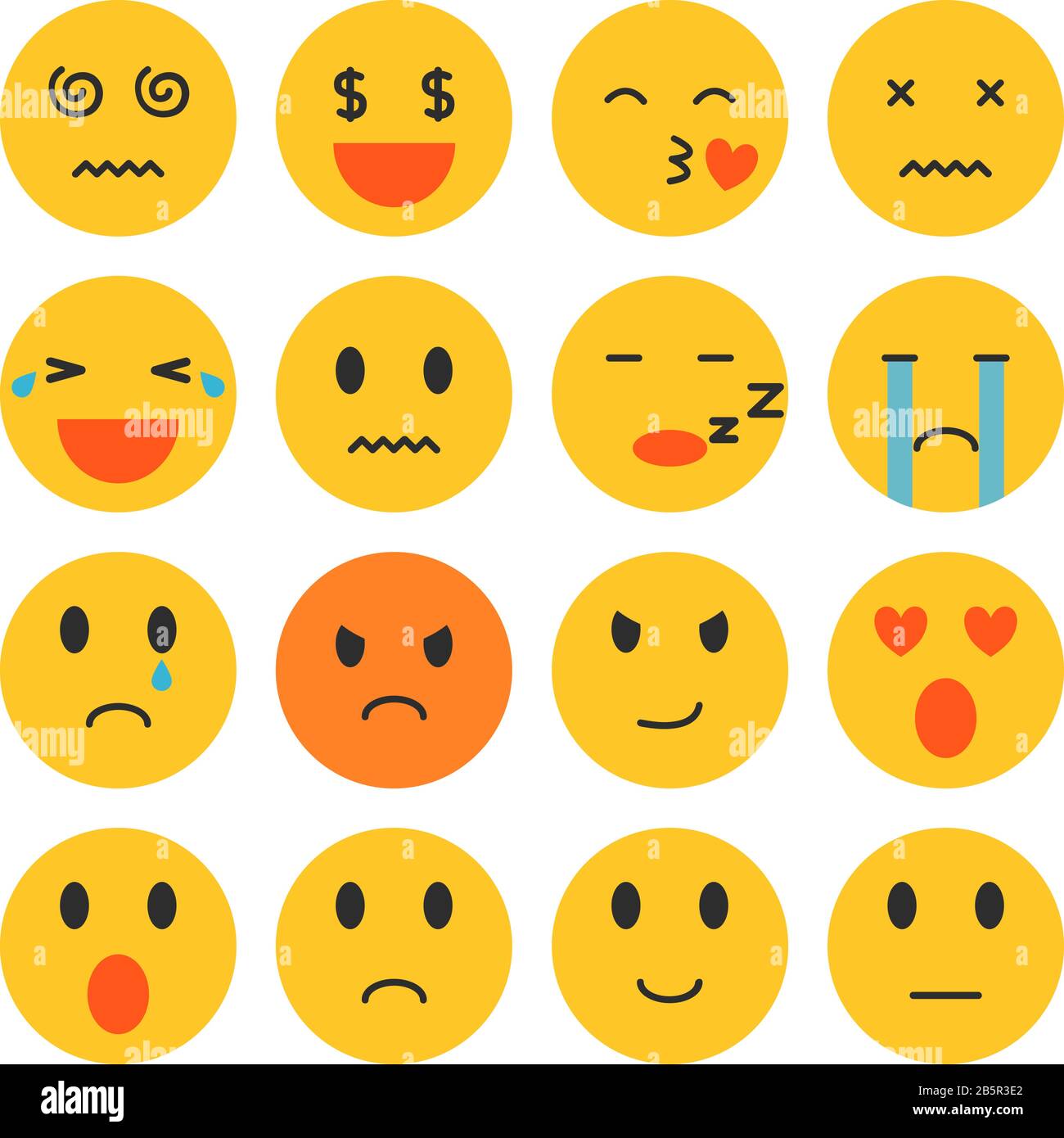 Ensemble d'Emoji vecteur isolé Image Vectorielle Stock - Alamy