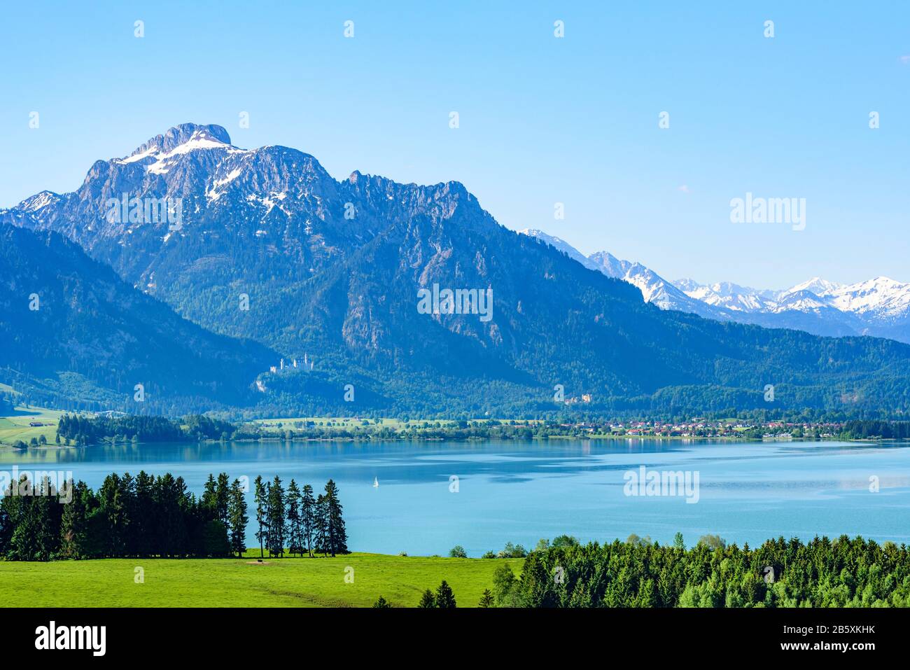 Panorama depuis le lac du forgensee Banque de photographies et d’images ...