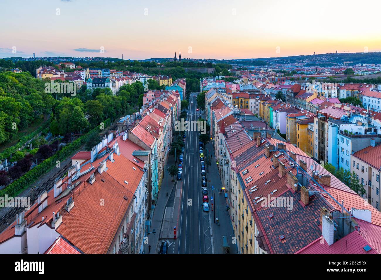 Prises de vue de Prague le pont Nuselsky Most Bridge (Pont de Nusle ...
