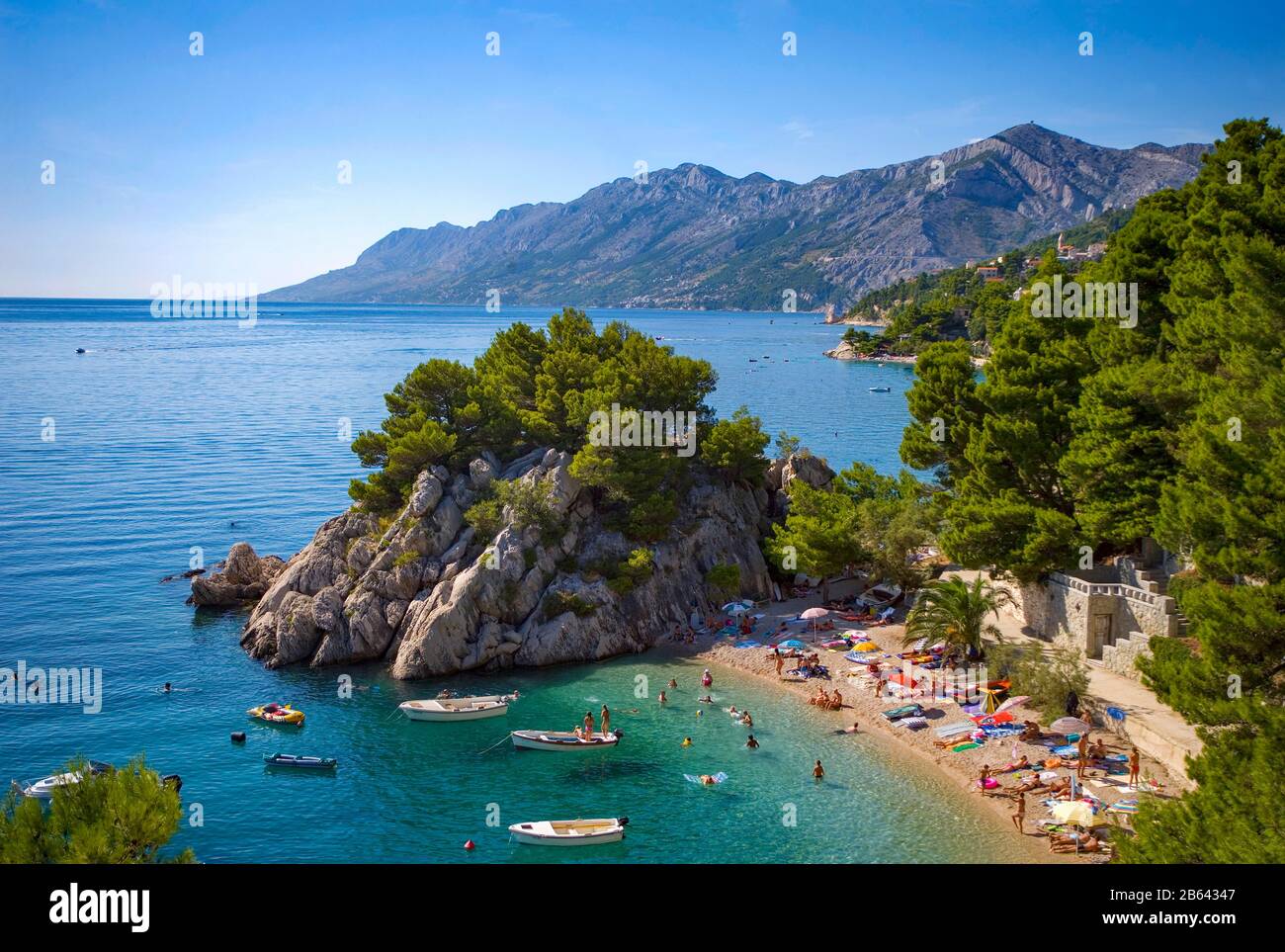 Plage de baignade dans la baie de podrace Banque de photographies et d ...