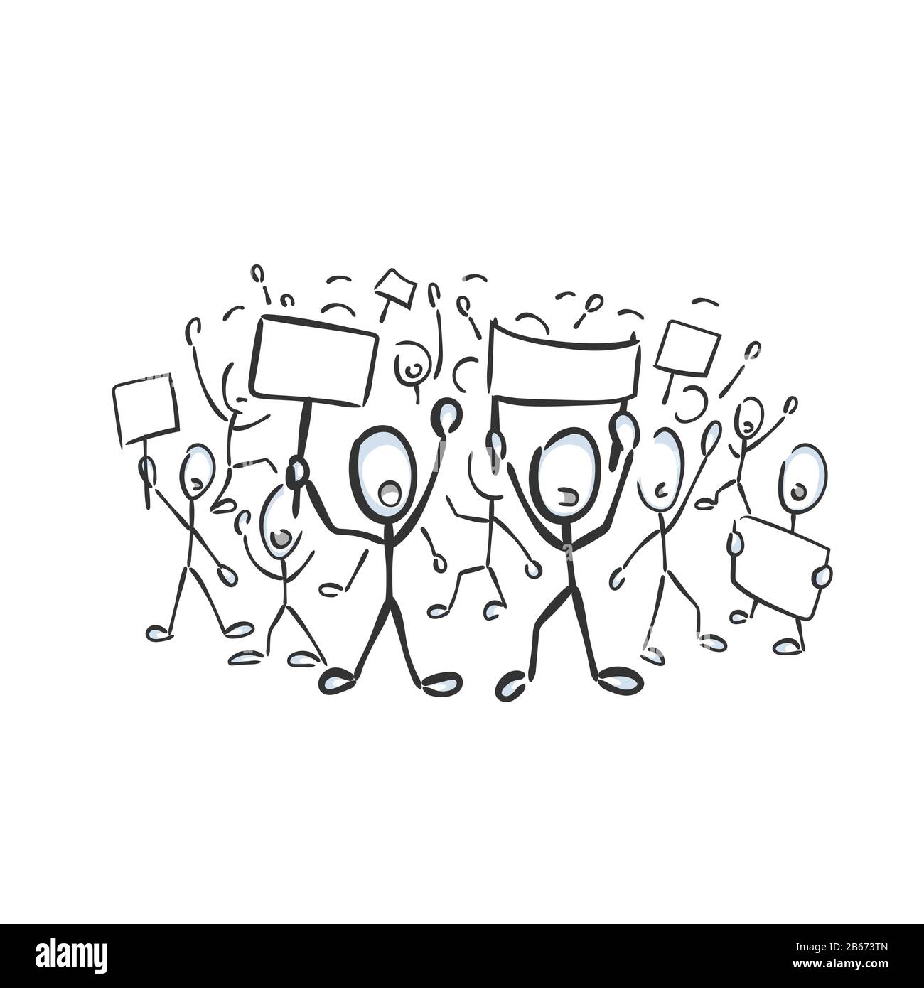 Manifestation de protestation publique. Les gens boycottent le ...