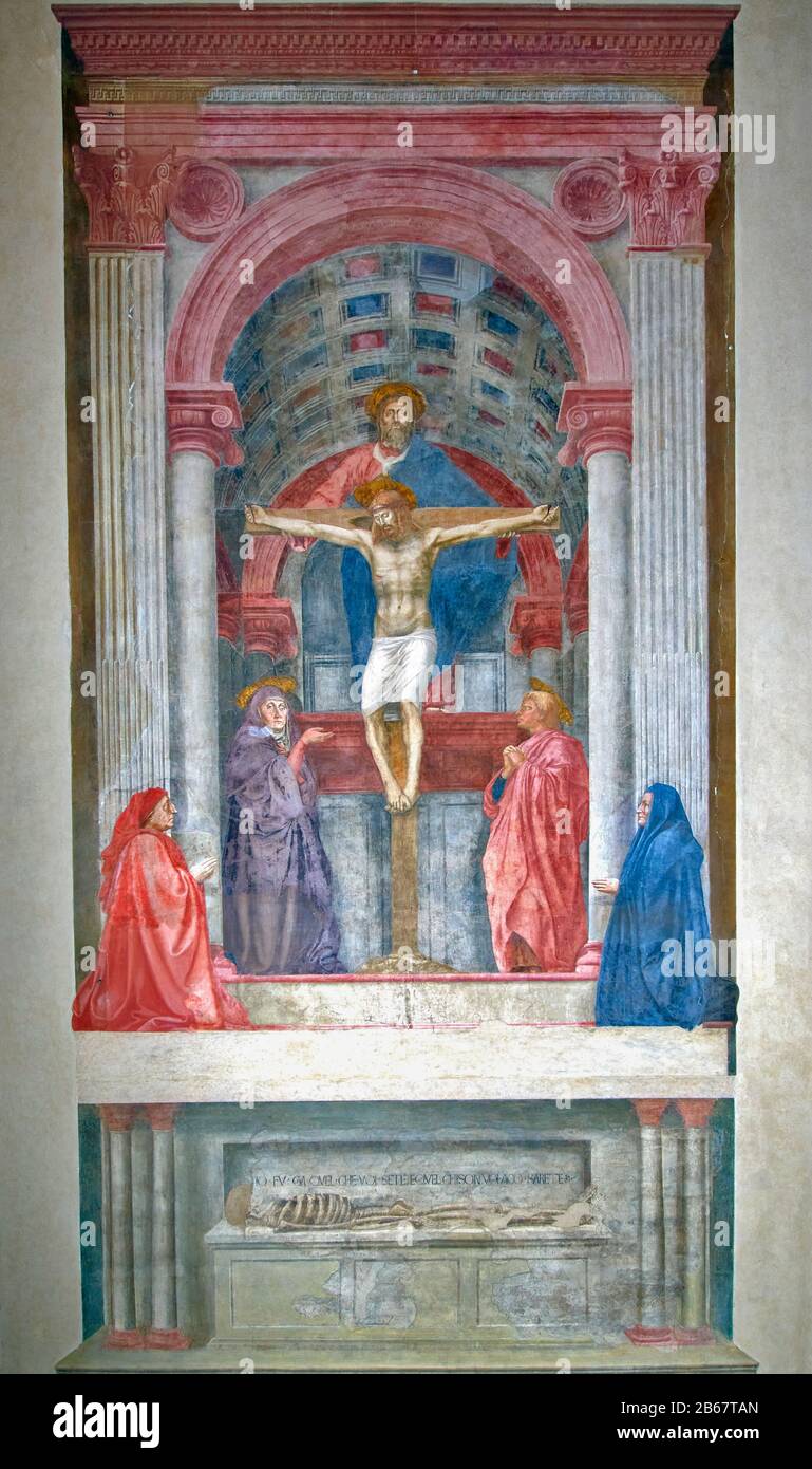 FLORENCE ITALIE ÉGLISE SANTA MARIA NOVELLA FRESQUE OU PEINTURE DE LA ...