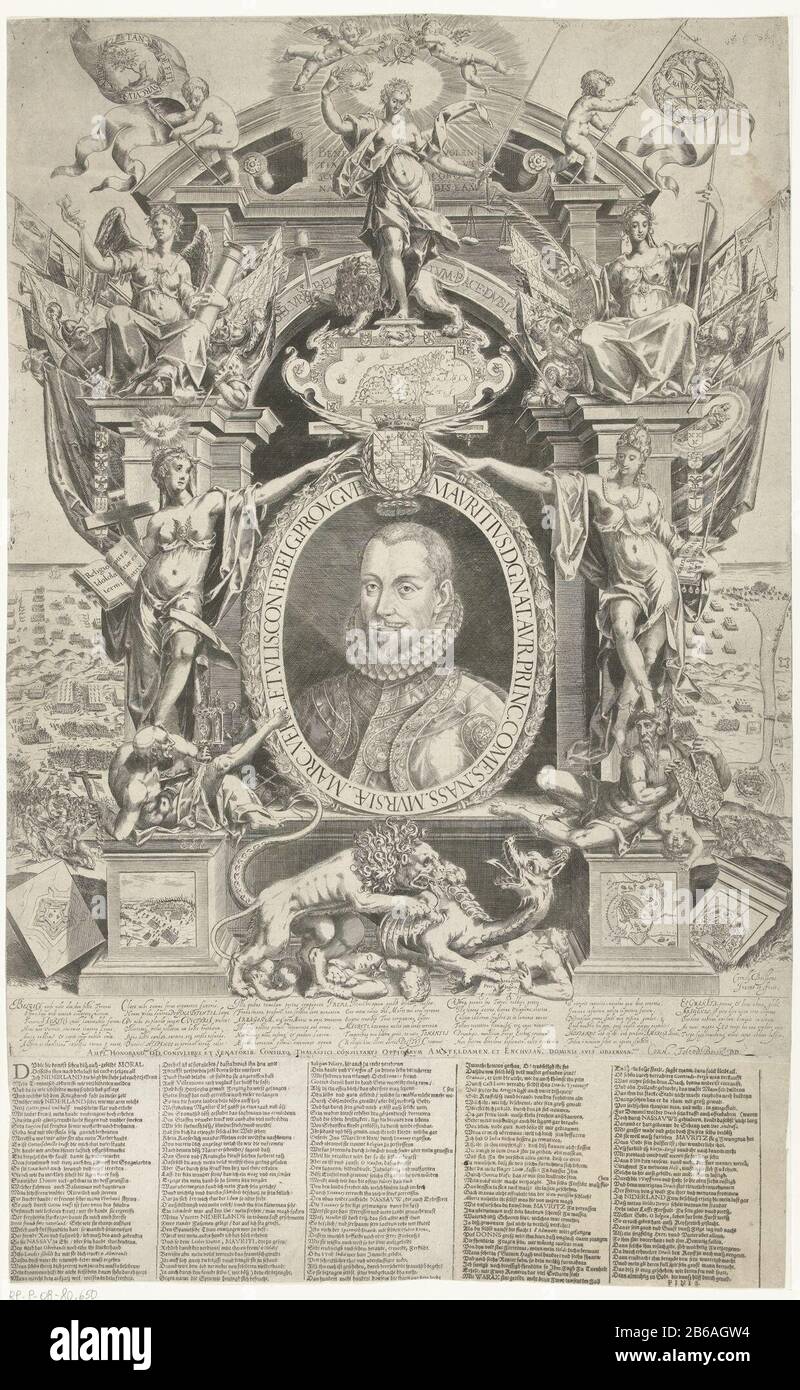 Portrait allégorique de Maurice après la victoire à la bataille de ...