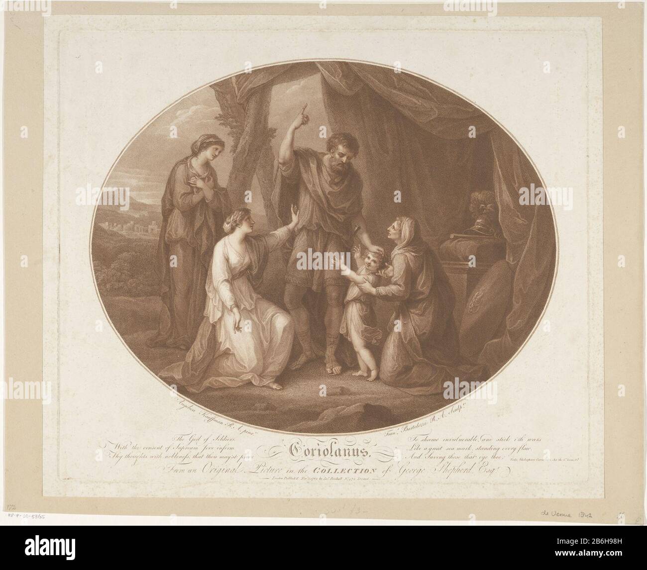 Luth RP-P-OB-5365 scène de la pièce Coriolanus William Shakespeare, le ...