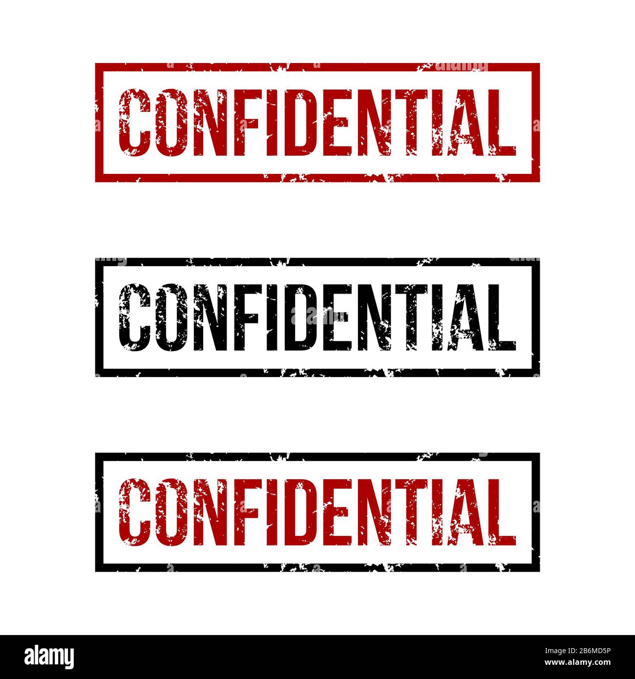 Logo Confidentiel Estampille En Caoutchouc Modèle Illustration ...