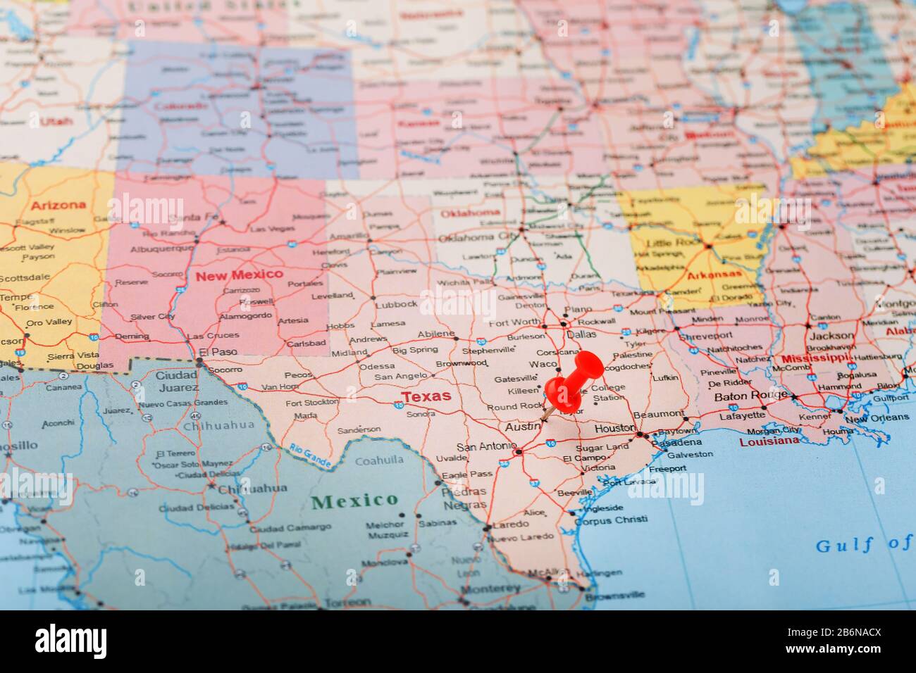 Dallas texas sur une carte Banque de photographies et d’images à haute ...