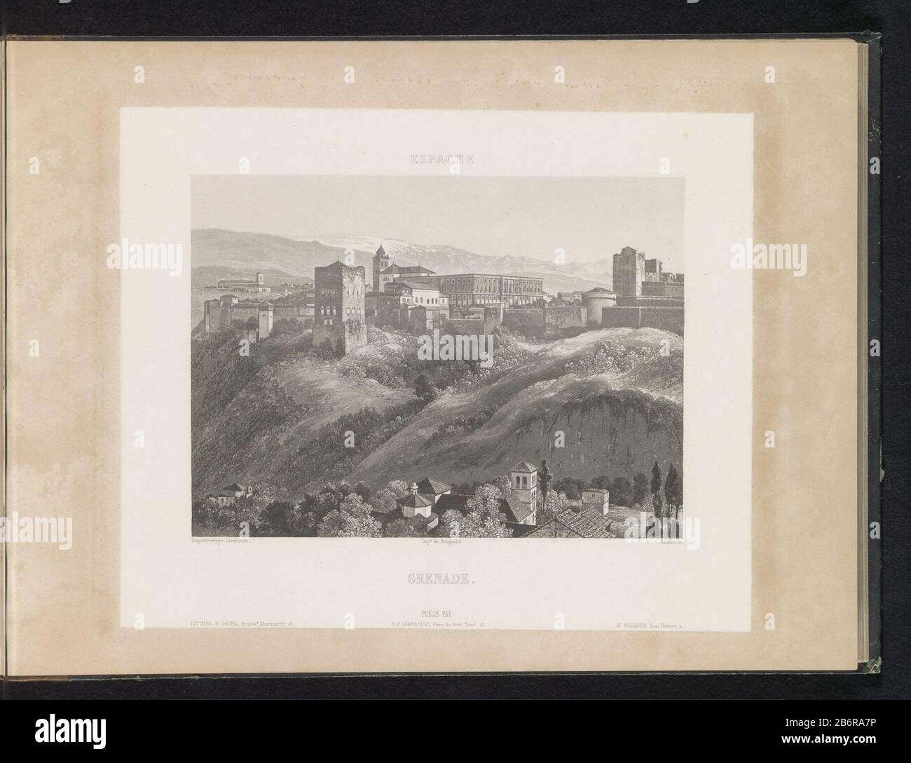 History engraving the alhambra Banque de photographies et d’images à ...