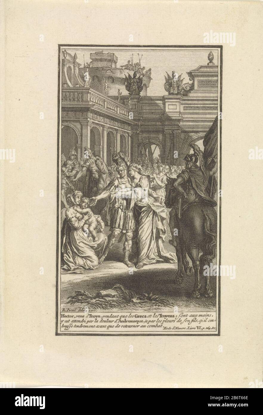 Hector zegt Andromache vaarwel la porte de Troy de Skaeïsche prend ...