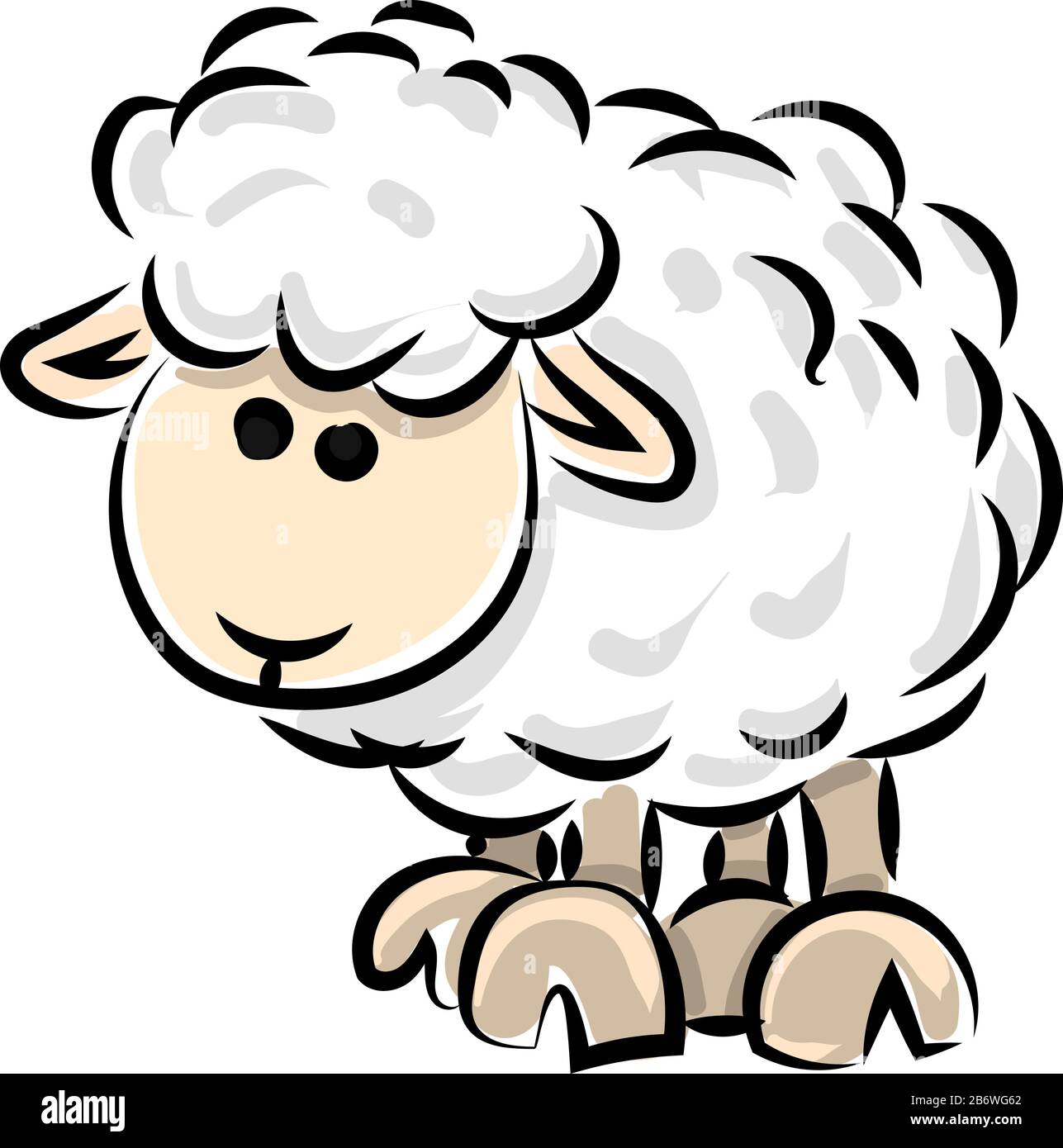 Dessin de mouton, illustration, vecteur sur fond blanc Image ...