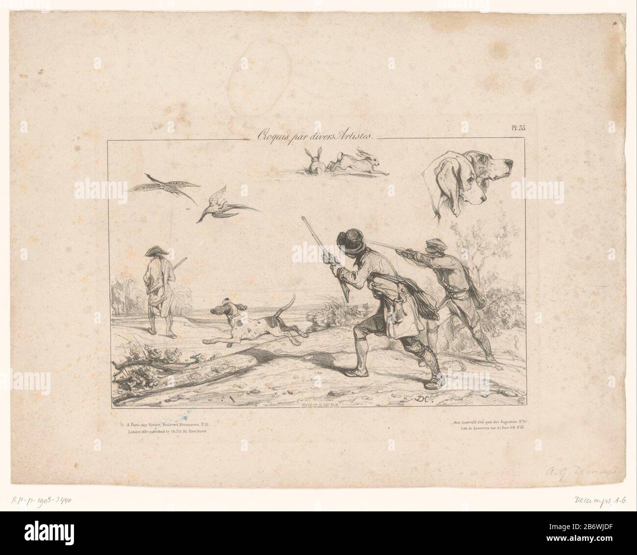 Croquis de chasse aux faisans Banque de photographies et d’images à ...