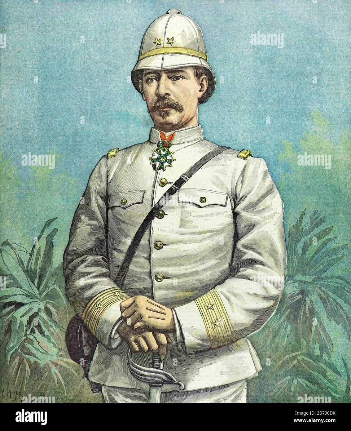 Meyer Henri ( 1841 - 1899 ) - Portrait du général Alfred Dodds (1842 ...