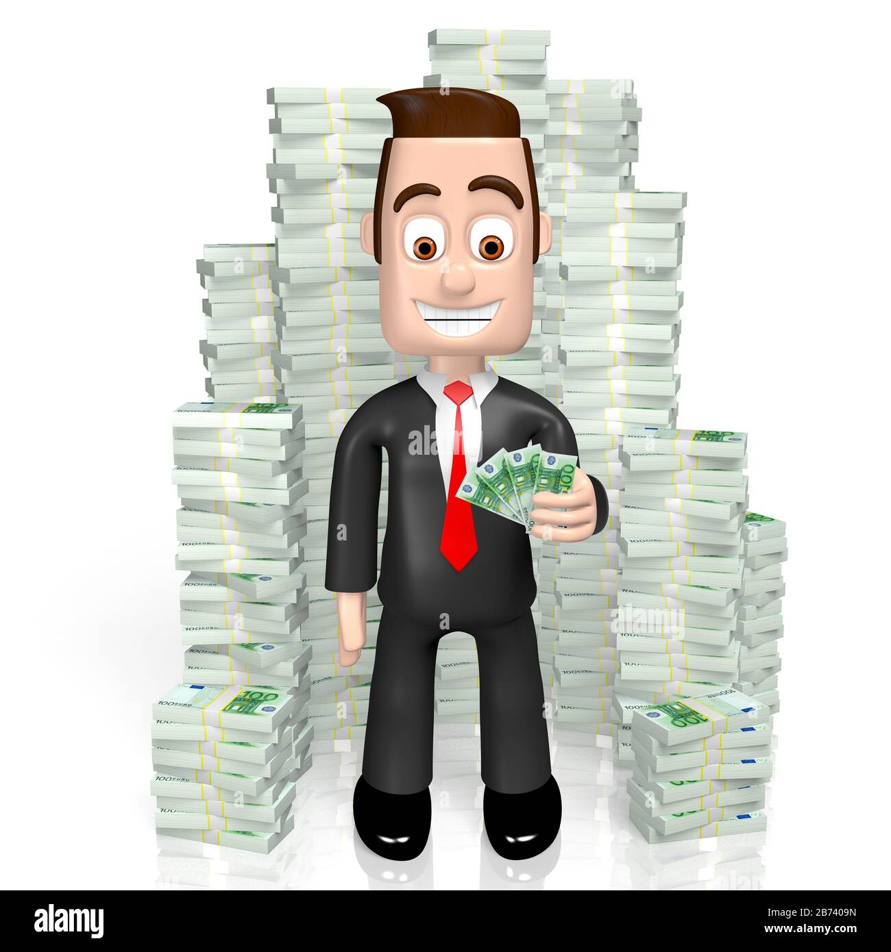 Billet euro humour Banque d'images détourées - Alamy