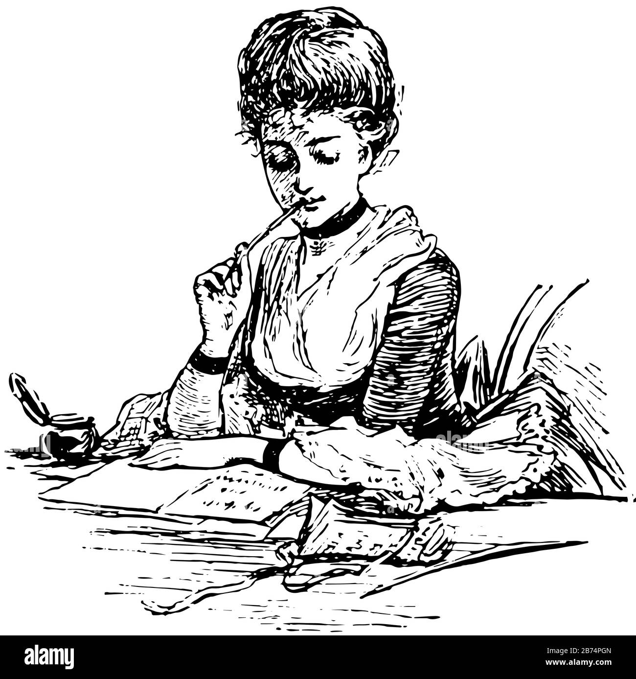 écrire Une Lettre Clipart
