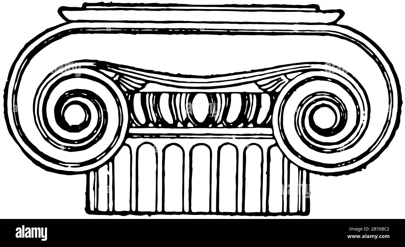 Volutes sur colonnes ioniques Banque de photographies et d’images à ...