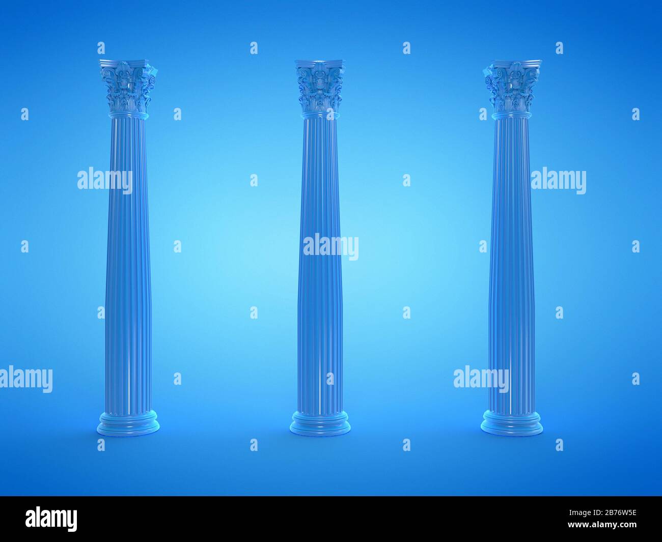 Colonnes bleues 3d Banque de photographies et d’images à haute ...