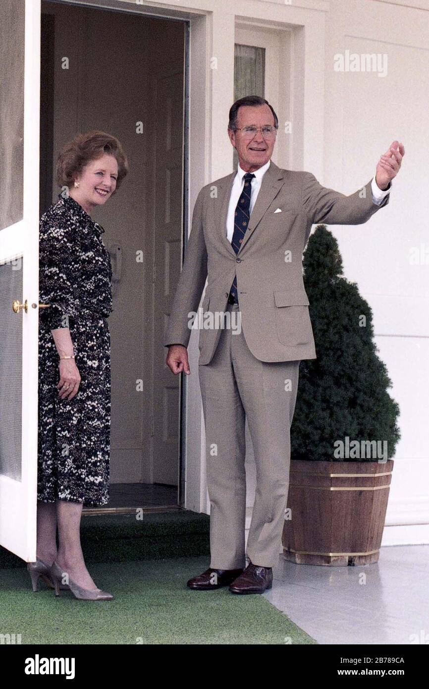 Margaret thatcher and george bush Banque de photographies et d’images à ...