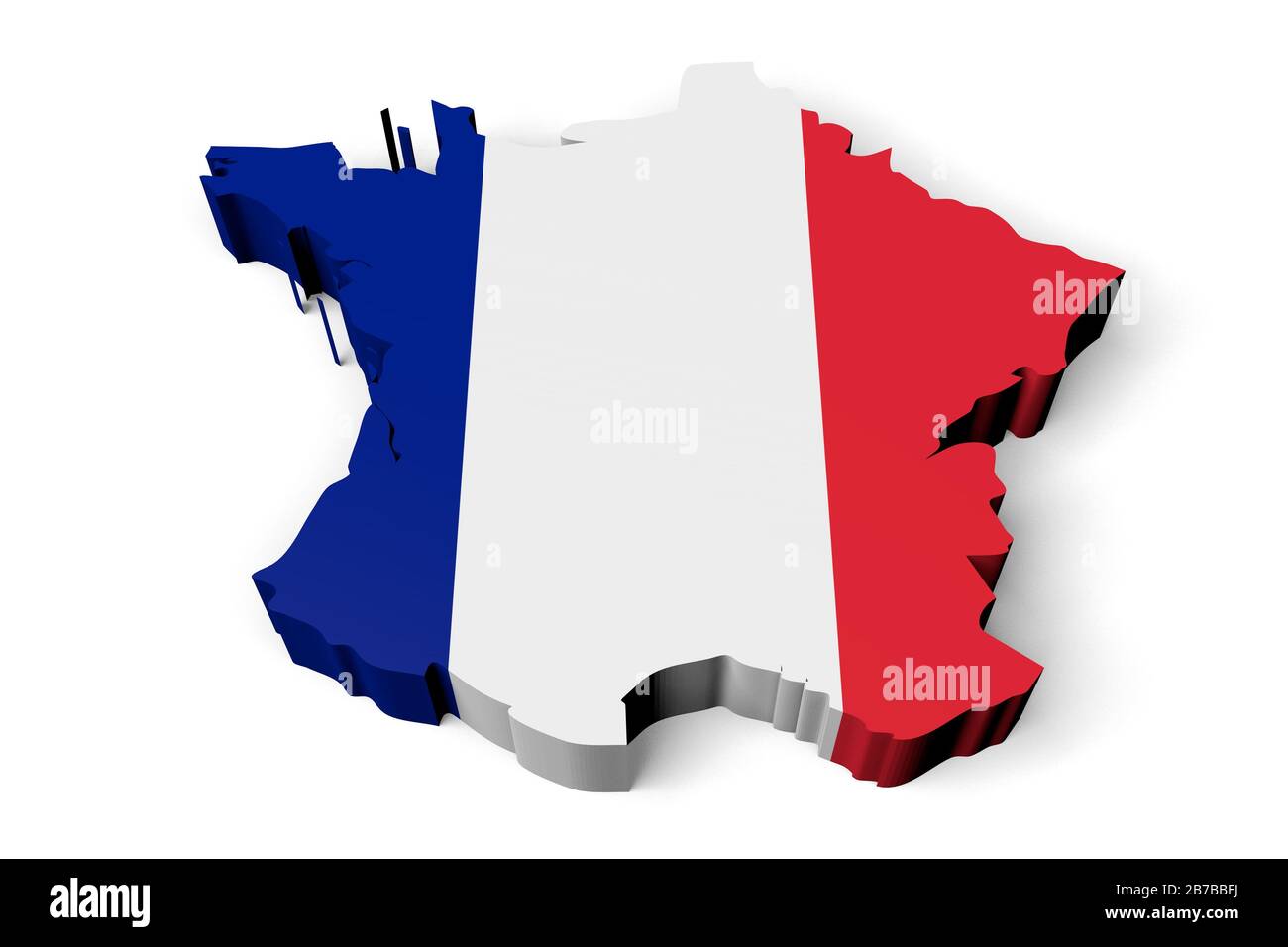 Carte france 3d Banque d'images détourées - Alamy