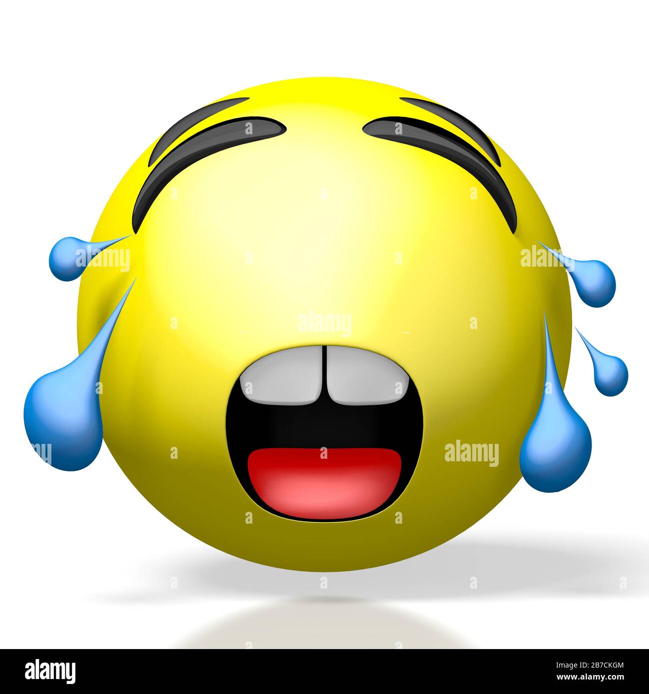 Cartoon Emoticon Crying Tears Isolated Banque d'image et photos - Alamy