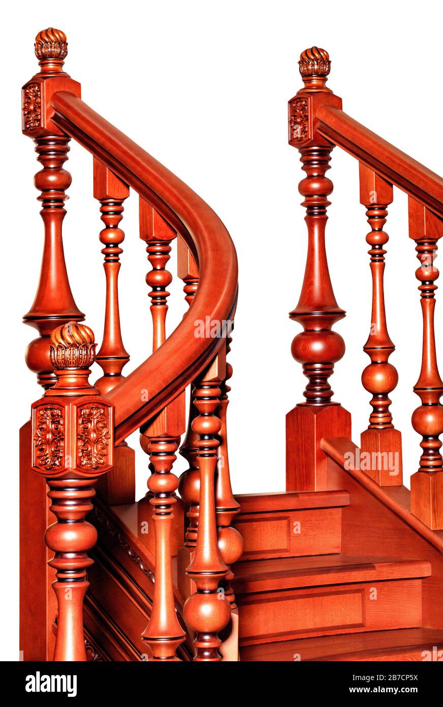 Curved staircase railings Banque de photographies et d’images à haute ...