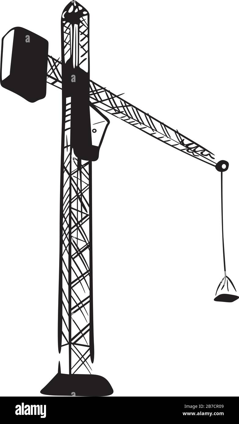 Grue De Construction Dessin Banque d'images vectorielles - Alamy