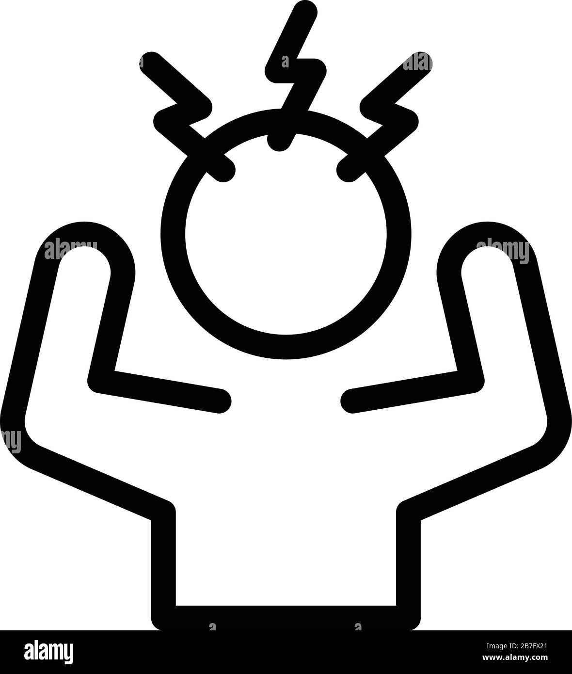 Icône de contrainte incorrecte, style de contour Image Vectorielle ...