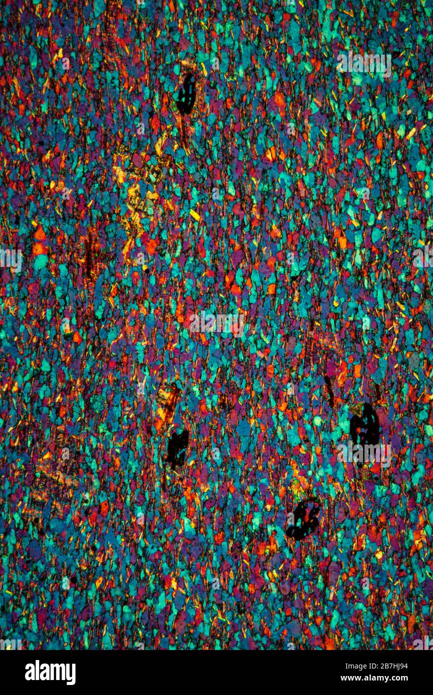 Roche volcanique microscope Banque de photographies et d’images à haute ...