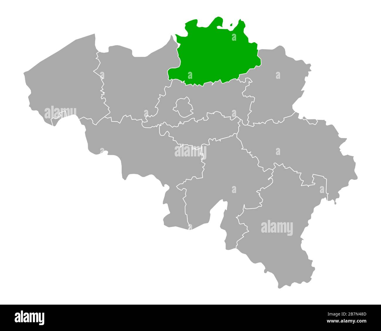 Carte de la région d'anvers Banque de photographies et d’images à haute ...