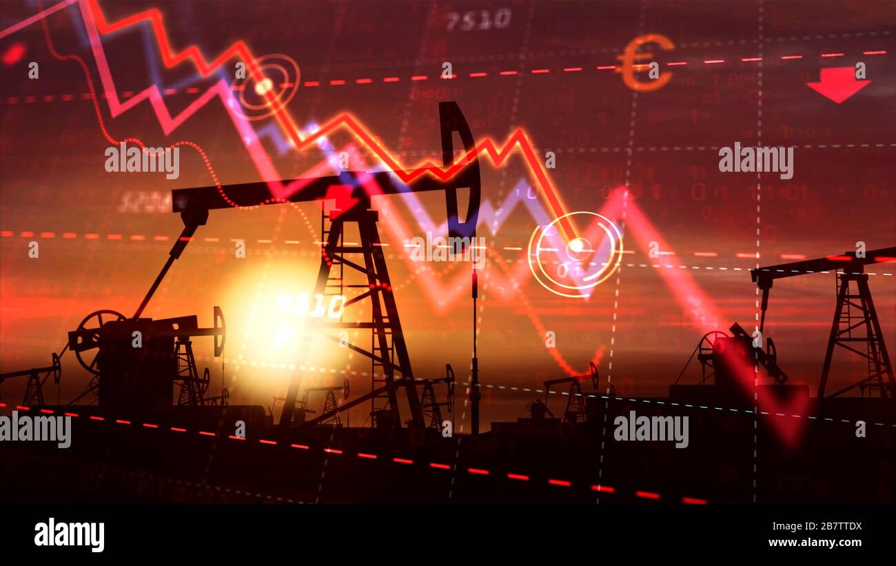 Le Pétrole Et Le Carburant Dans Le Concept De Crise Graphique De La