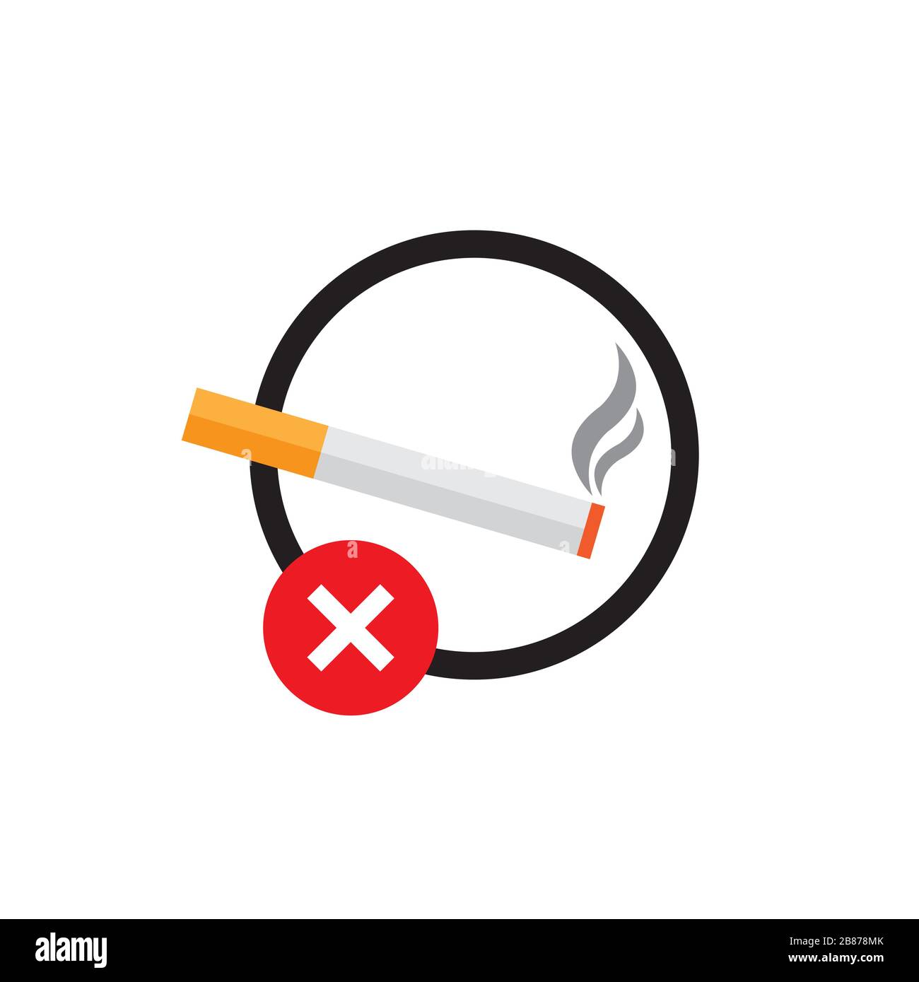 Panneau de signalisation de non fumeur Banque d'images vectorielles ...