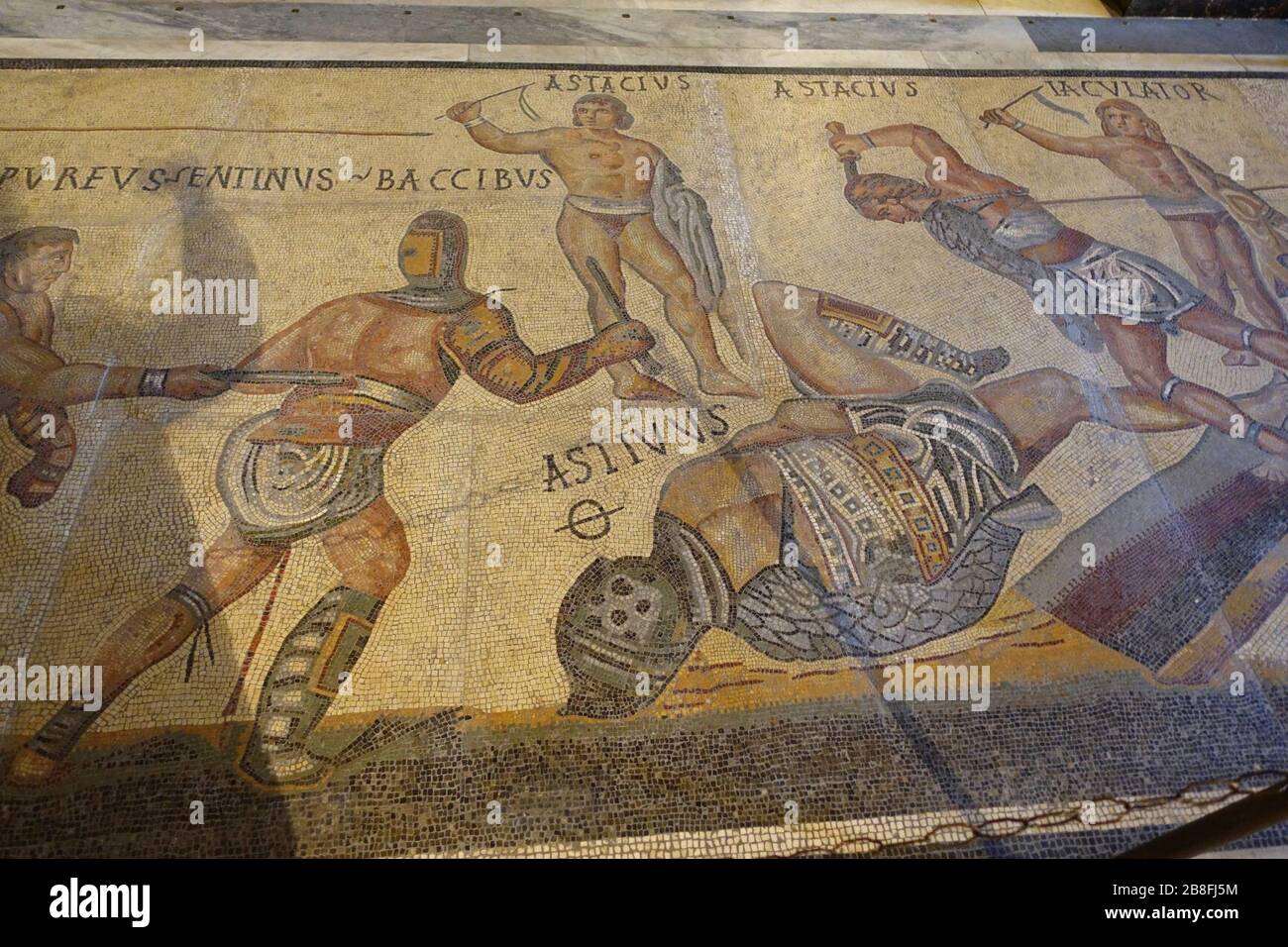 Gladiators mosaic borghese Banque de photographies et d’images à haute résolution - Alamy
