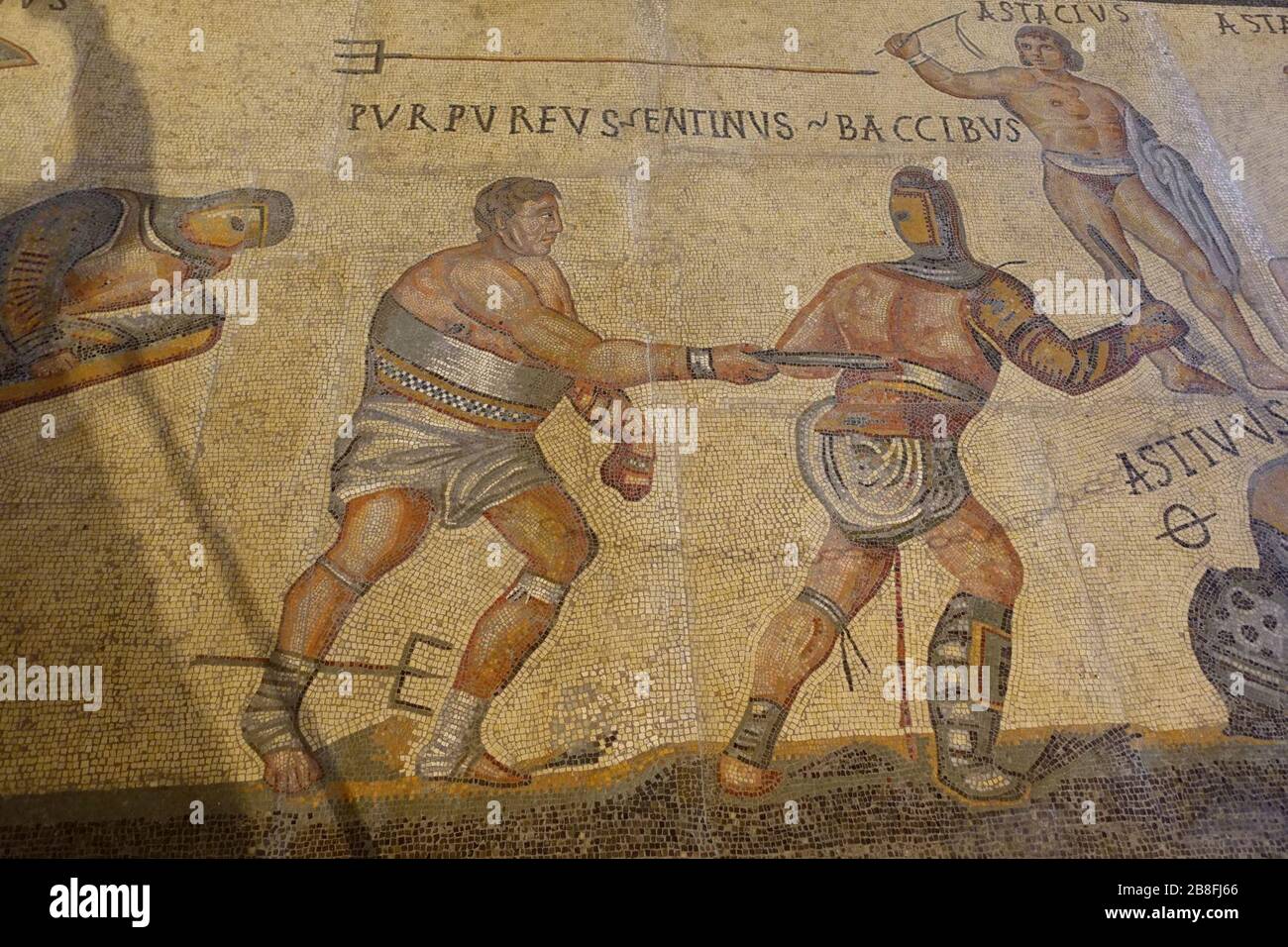 Gladiators mosaic borghese Banque de photographies et d’images à haute résolution - Alamy