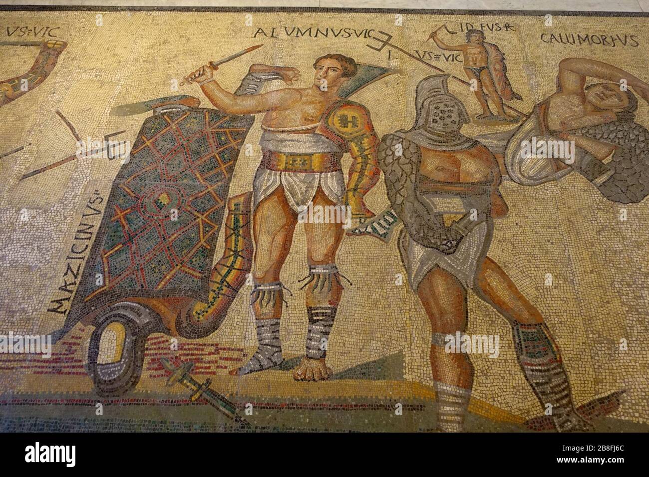 Gladiators mosaic borghese Banque de photographies et d’images à haute résolution - Alamy