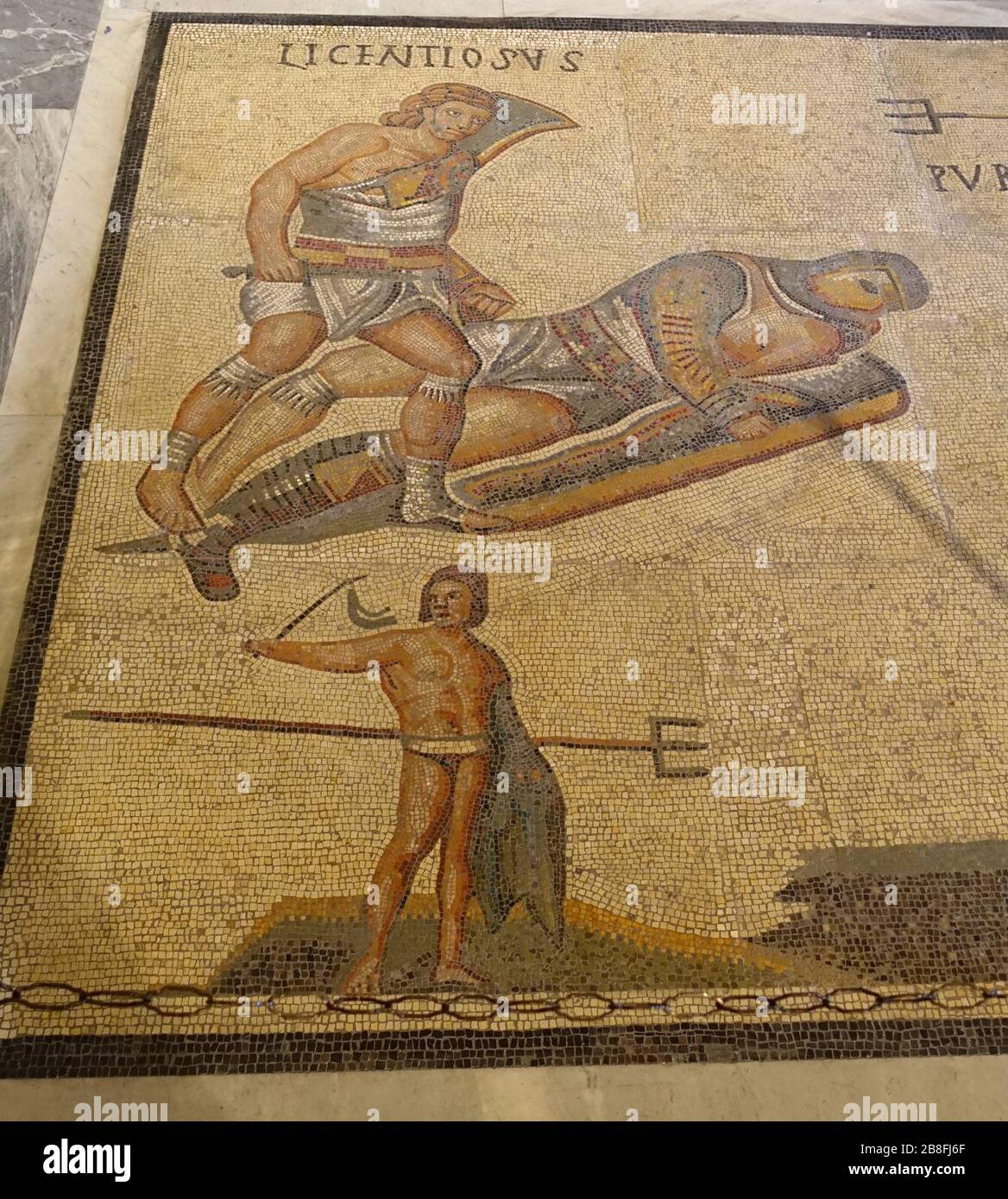 Gladiators mosaic borghese Banque de photographies et d’images à haute résolution - Alamy