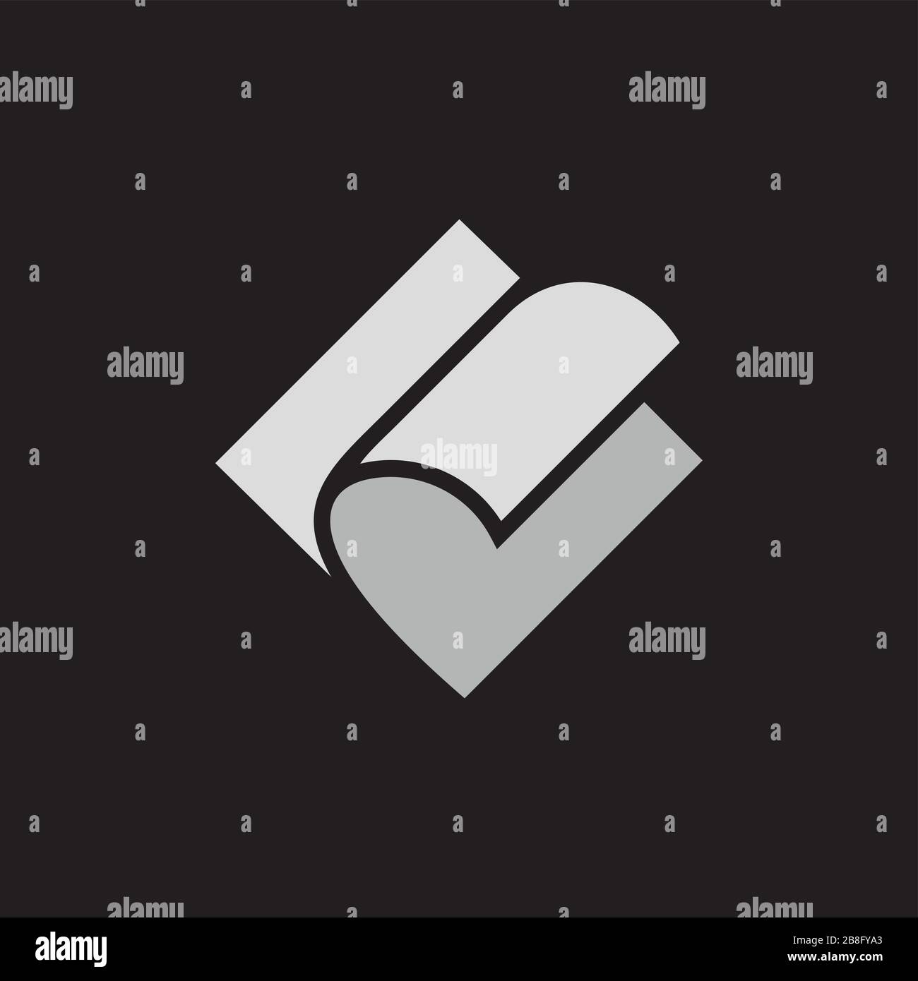 affiche le logo du symbole de mouvement tridimensionnel de la feuille ...