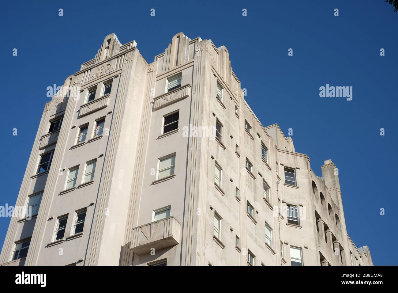 Détails Art déco étages supérieurs de l'immeuble Apartment, motif ...