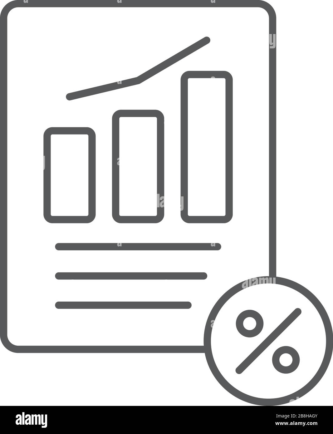 Impôt sur le revenu ou sur l'icône formulaire tva isolé sur fond blanc ...