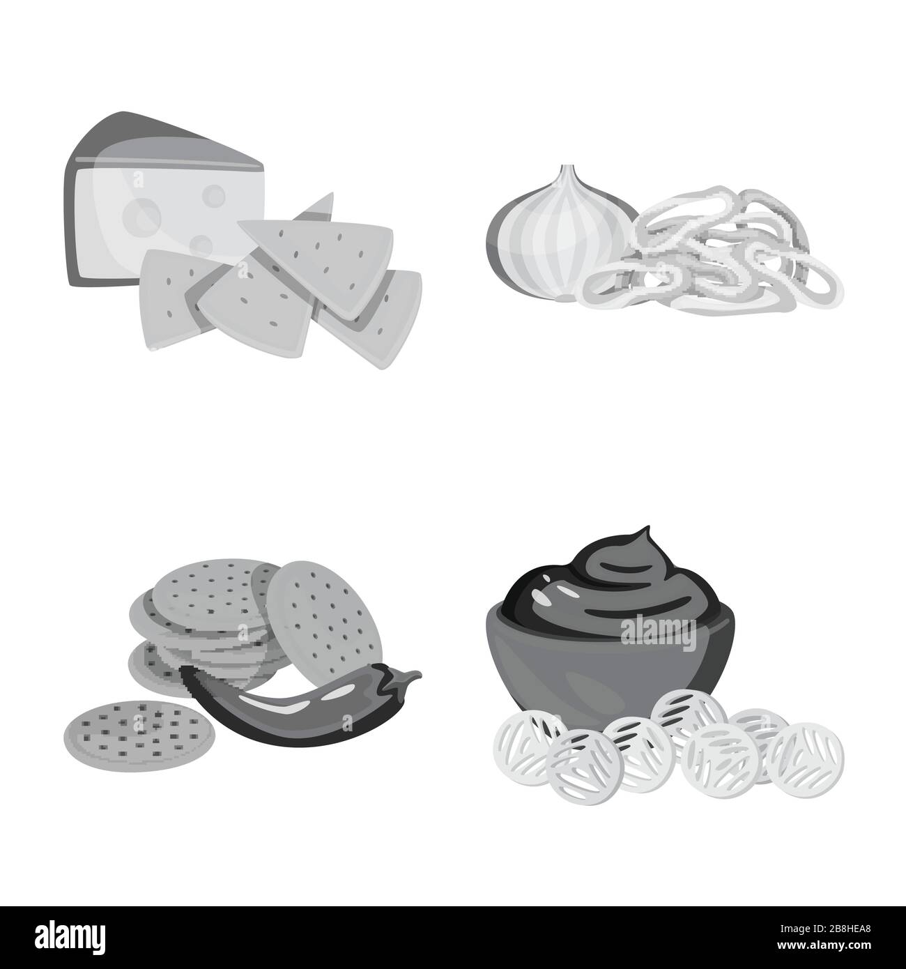 Illustration vectorielle du symbole goût et cuisson. Jeu de symboles de ...