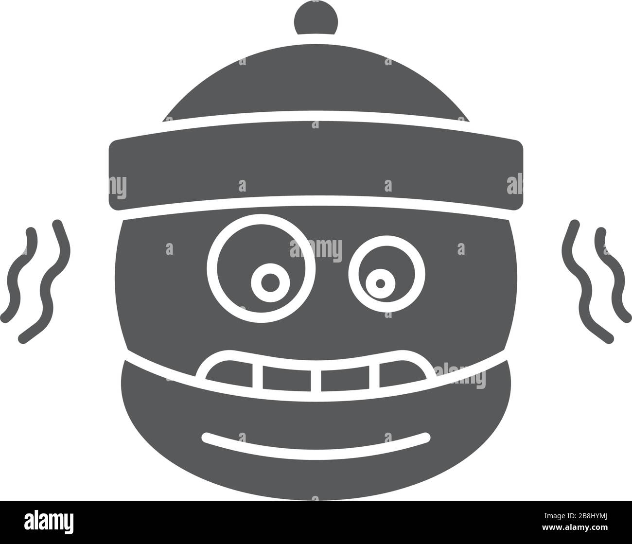 Émoticône de congélation à froid symbole de vecteur émoticône isolé sur ...