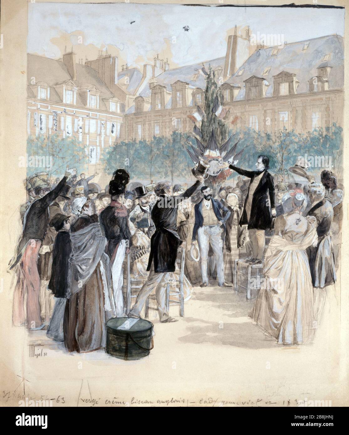 VICTOR HUGO PLANTE LA LIBERTÉ DE L'ARBRE SUR LA PLACE ROYALE HERMAN ...