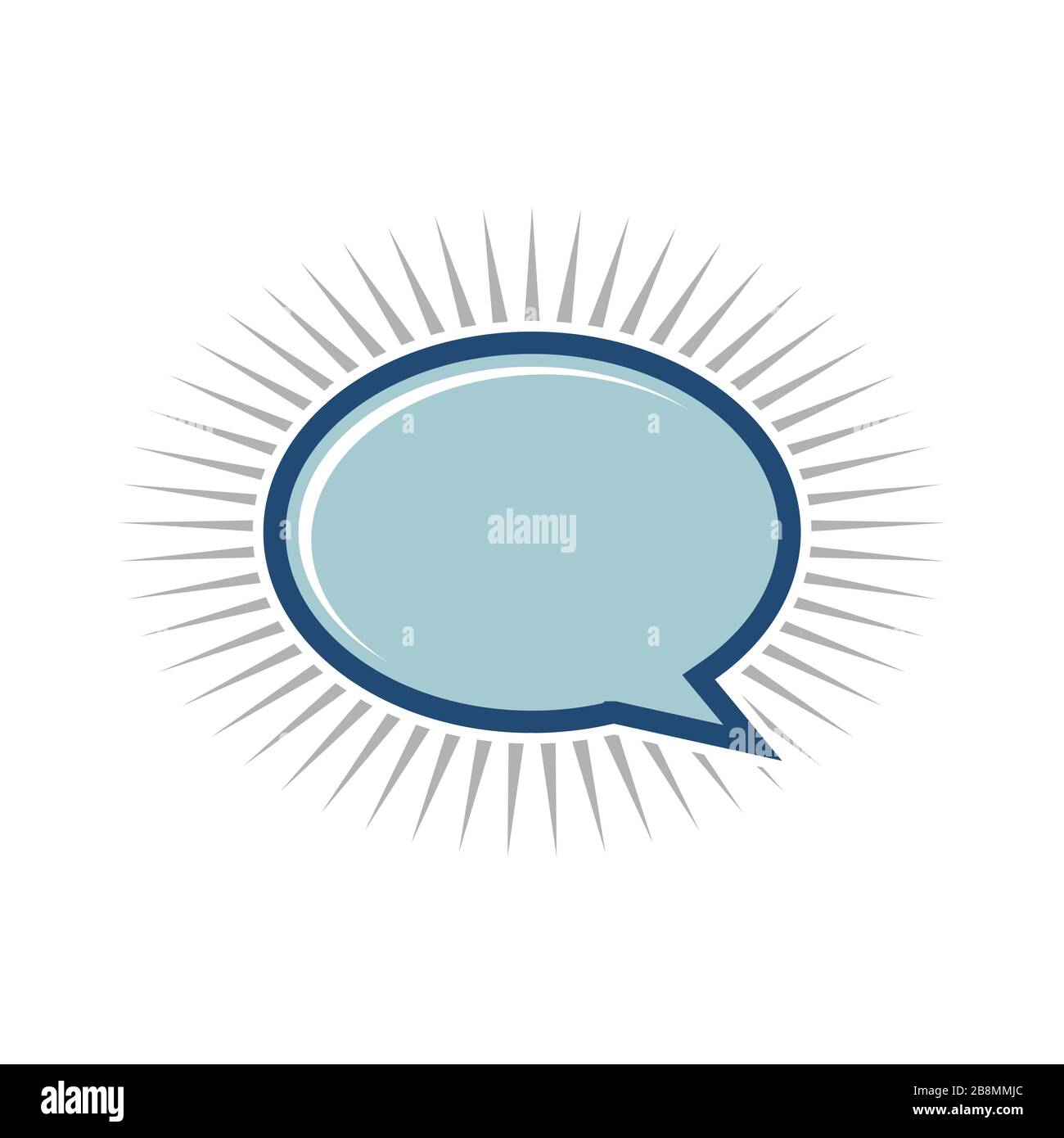 Conception de l'illustration du modèle de logo de bulle vocale ovale ...