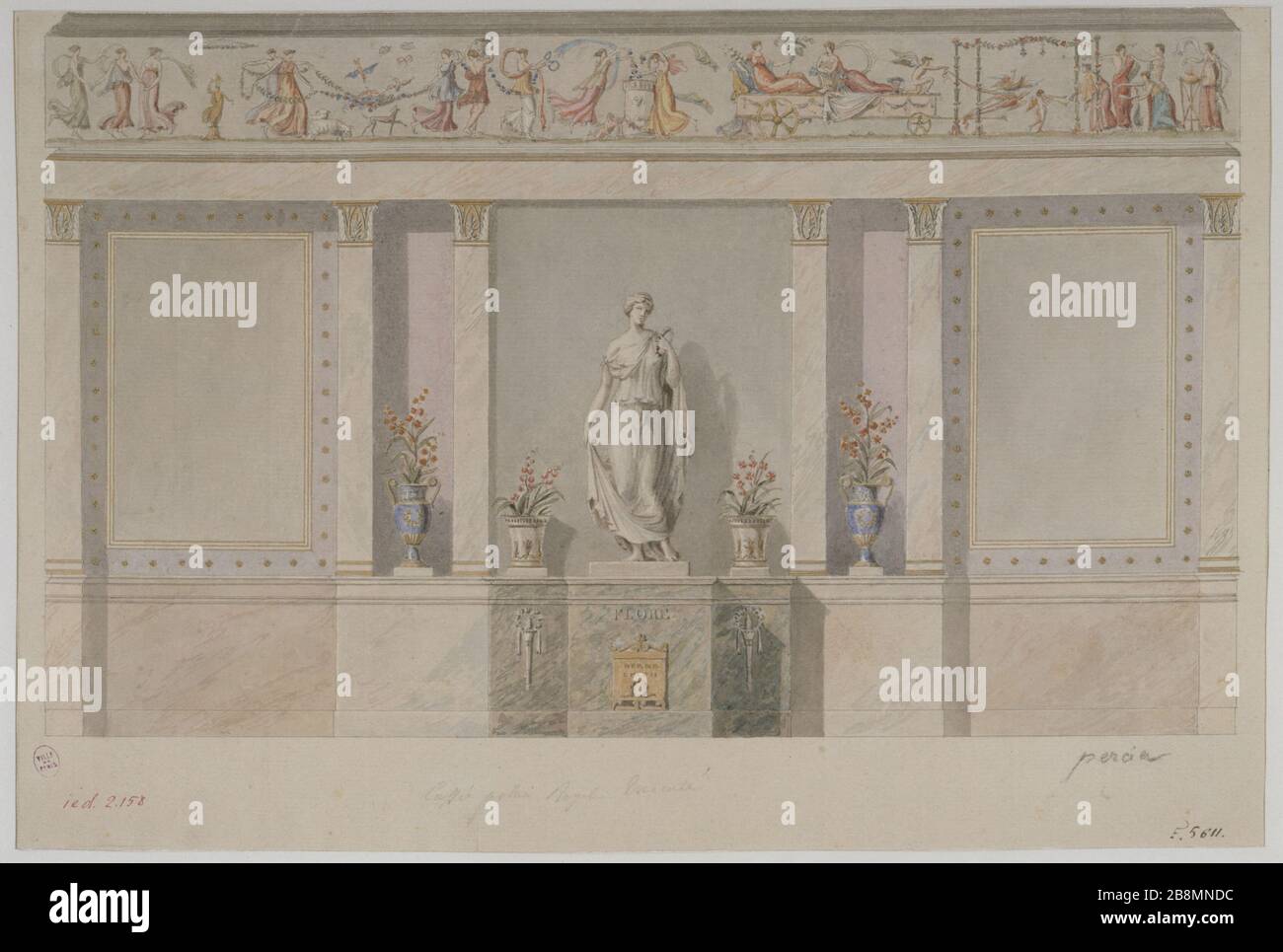 Projet de design intérieur, présumé être pour le café Palais Royal ...