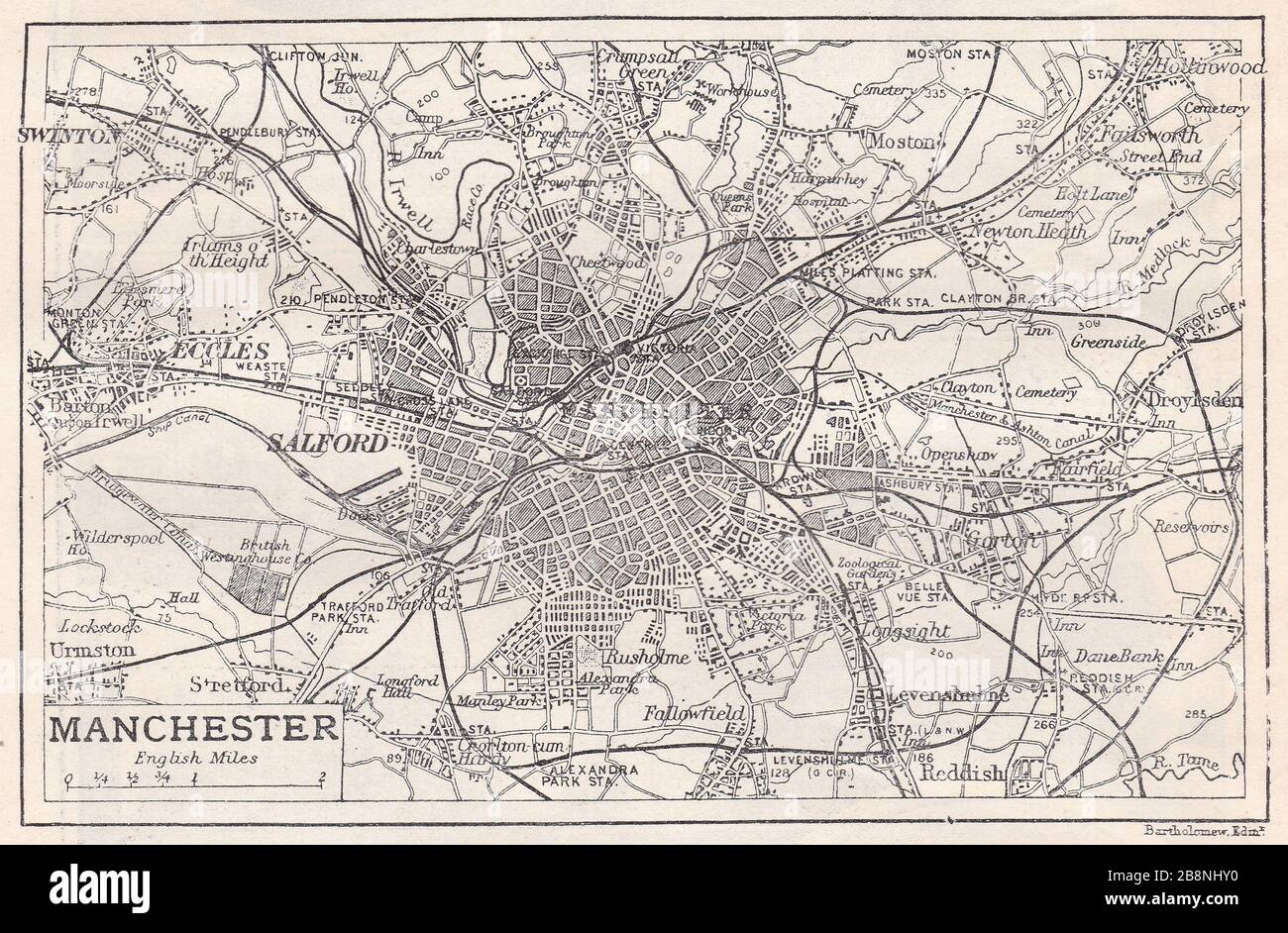 Carte de manchester Banque de photographies et d’images à haute ...