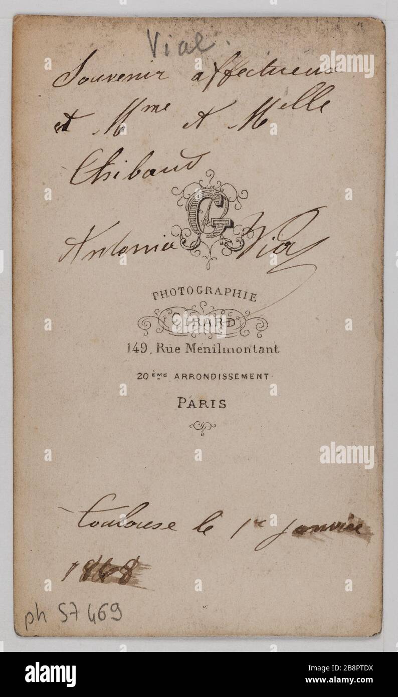 Portrait de Denise Antonia Limousin, appelée Miss Vial, actrice de ...