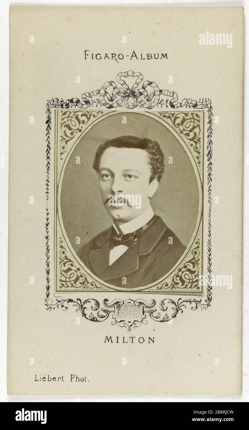 Portrait de Milton, journaliste. Portrait de Milton, journaliste. Carte ...