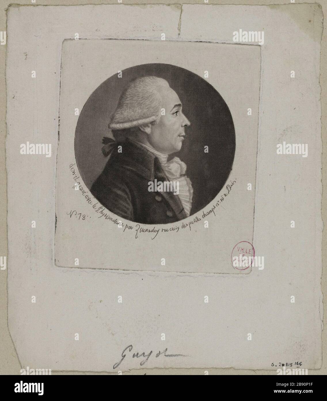 Portrait de M. Guyot (Nicolas-Joseph), 1728-1816, avocat Edmé Quenedey ...