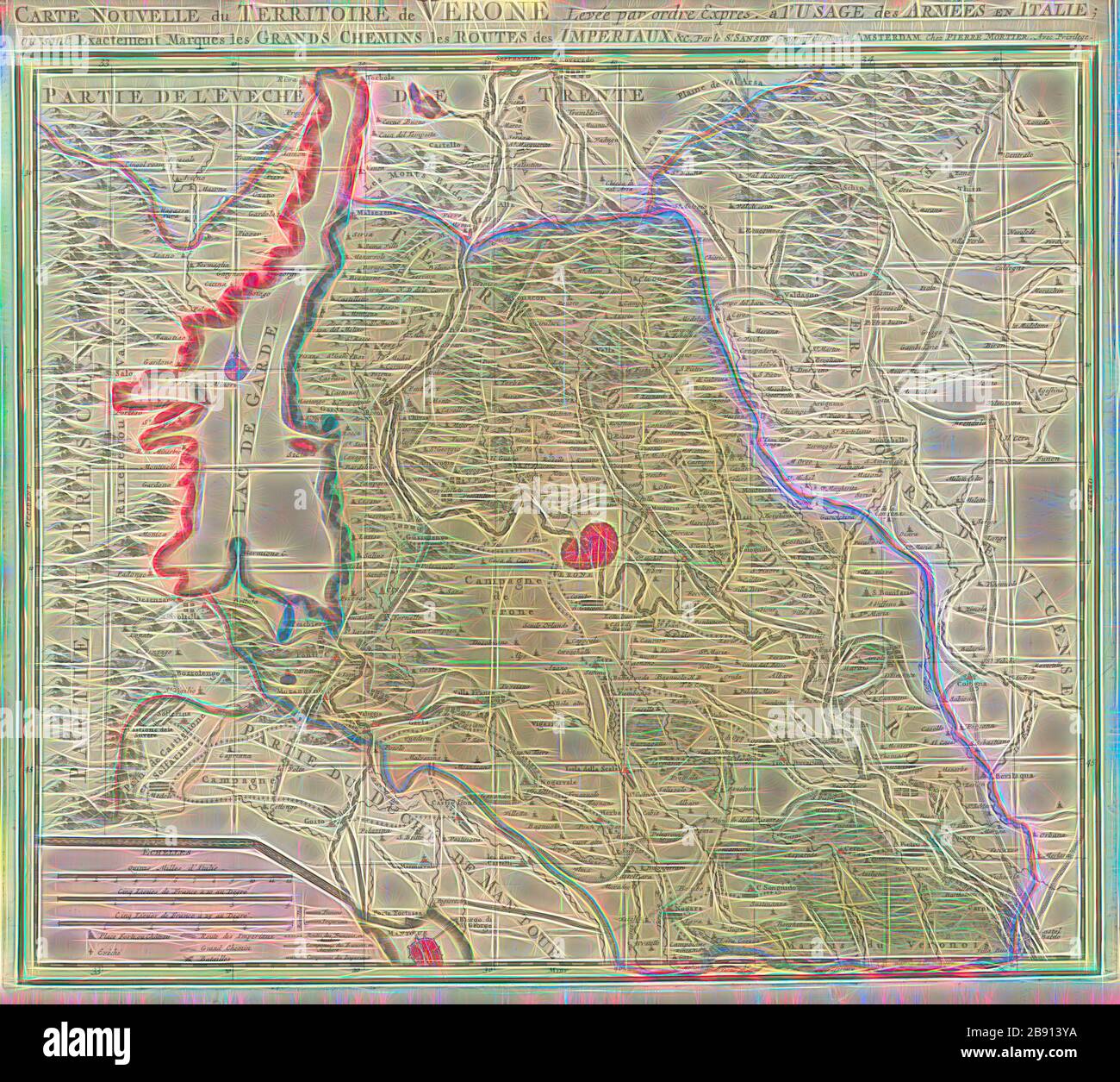 Carte nouvelle du territoire de verone Banque de photographies et d ...