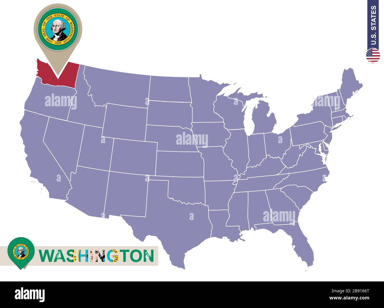 Mappa di bellevue washington Banque de photographies et d’images à ...